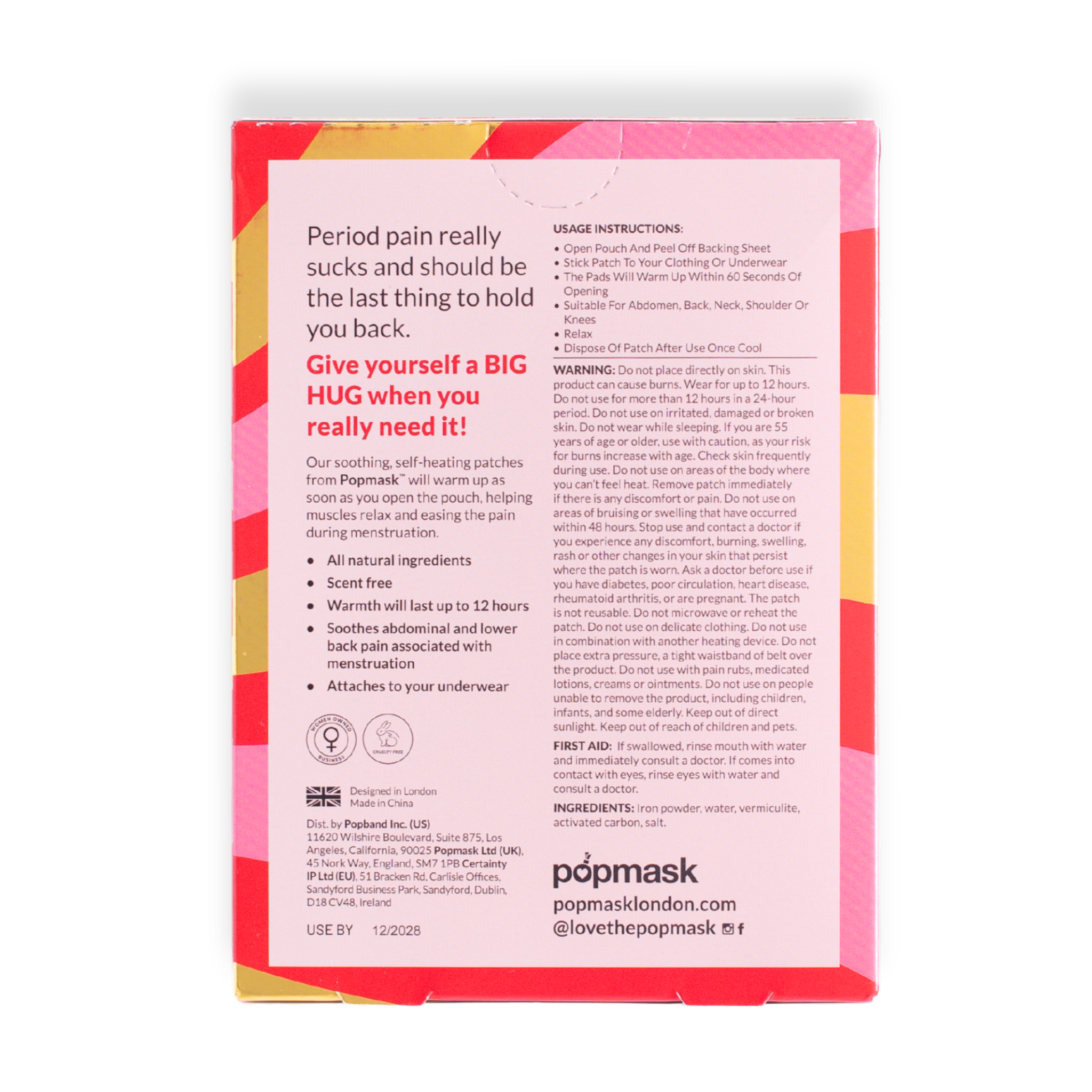Big Hug Self-Heating Patches – Popmask London