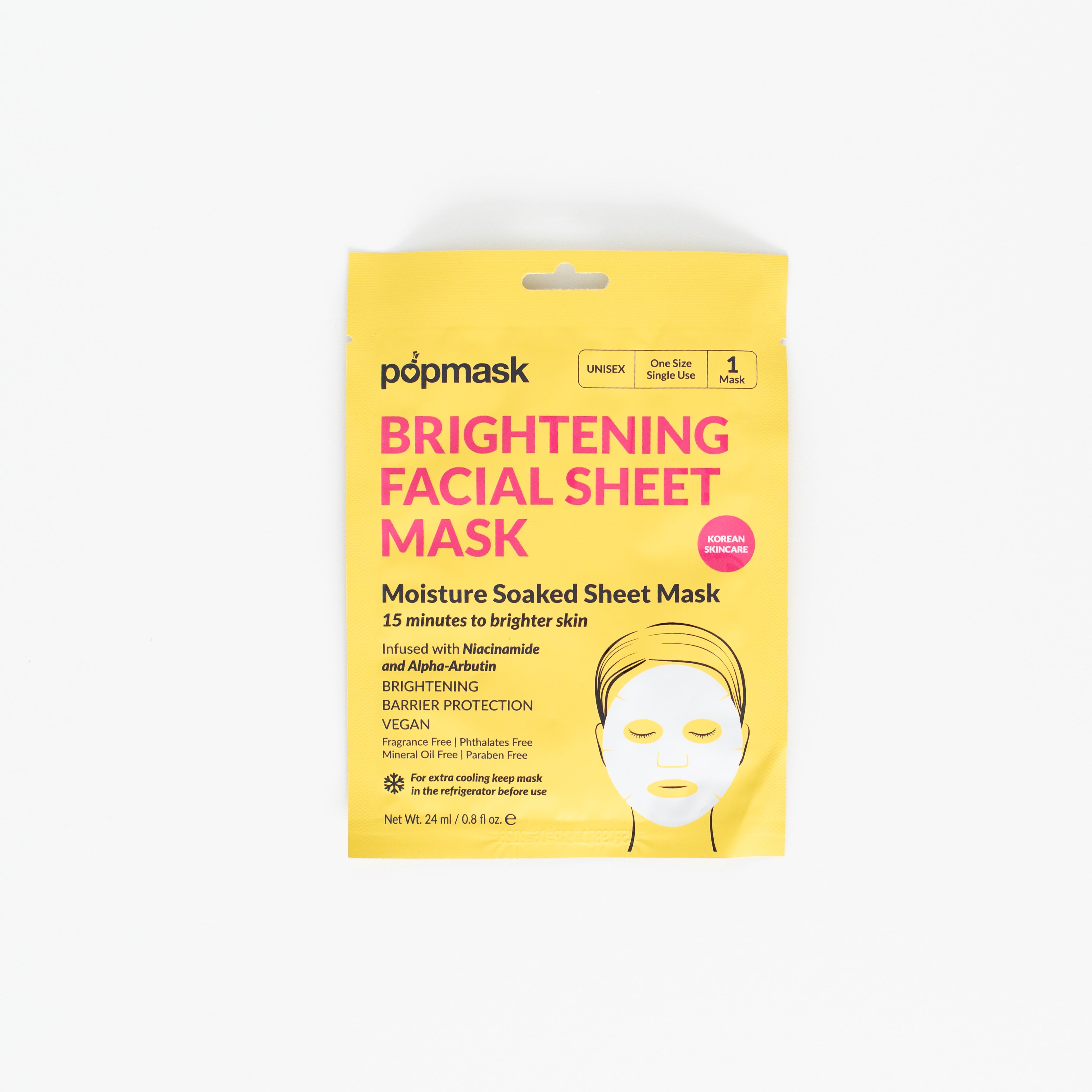 Brightening Facial Sheet Mask – Popmask London